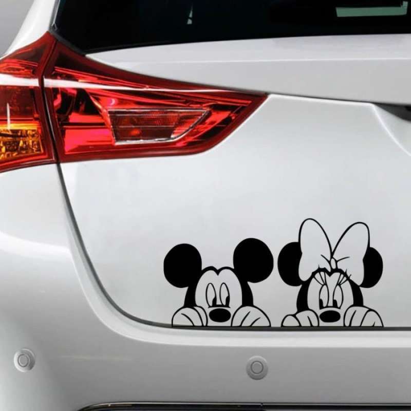 Jual Sticker Mobil Cutting Vinyl Mickey Dan Minnie Mouse Di Seller ...