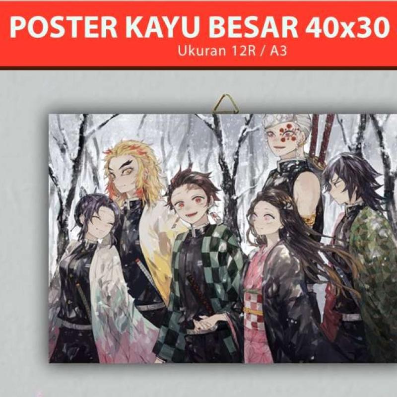 Jual Poster Kayu Demon Slayer Kimetsu no Yaiba Anime Terbaru Berbagai ...