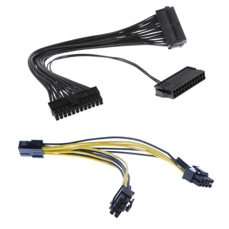 Promo 6 pin to 2 x PCIe 8 (6+2) pin Graphics Video Card Cable+24Pin ...