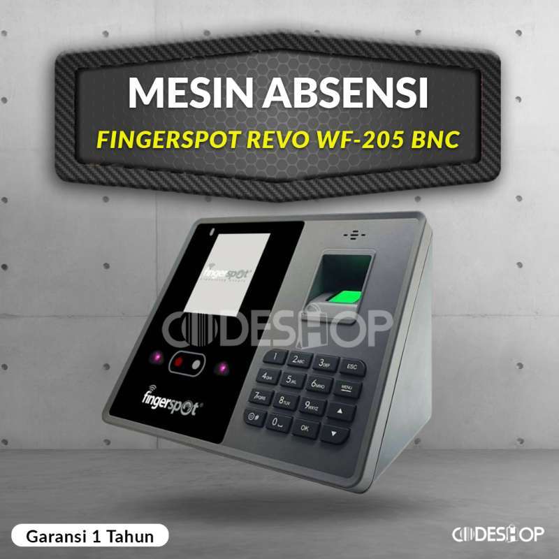 Jual Mesin Absensi Fingerspot Revo Wf-205bnc Scan Sensor Wajah ...