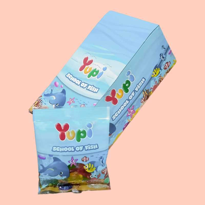 Jual Yupi School Of Fish Jelly Gummy Candy [12 Pcs/box] Di Seller ...