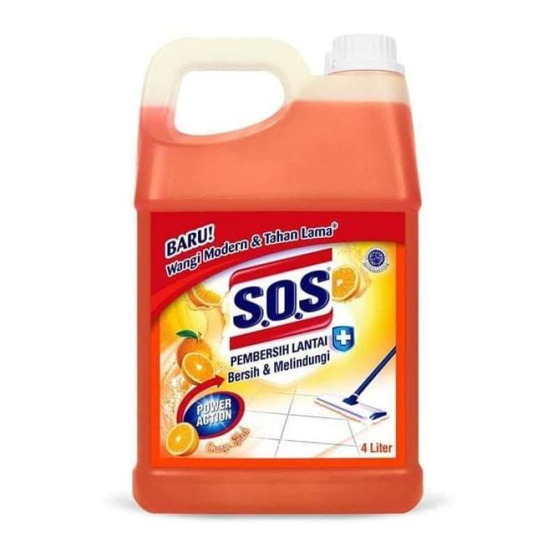 Jual SOS Pembersih Lantai Orange 4 Liter Jerigen_SOS Floor Cleaner 4L di Seller Inara Khalif ...