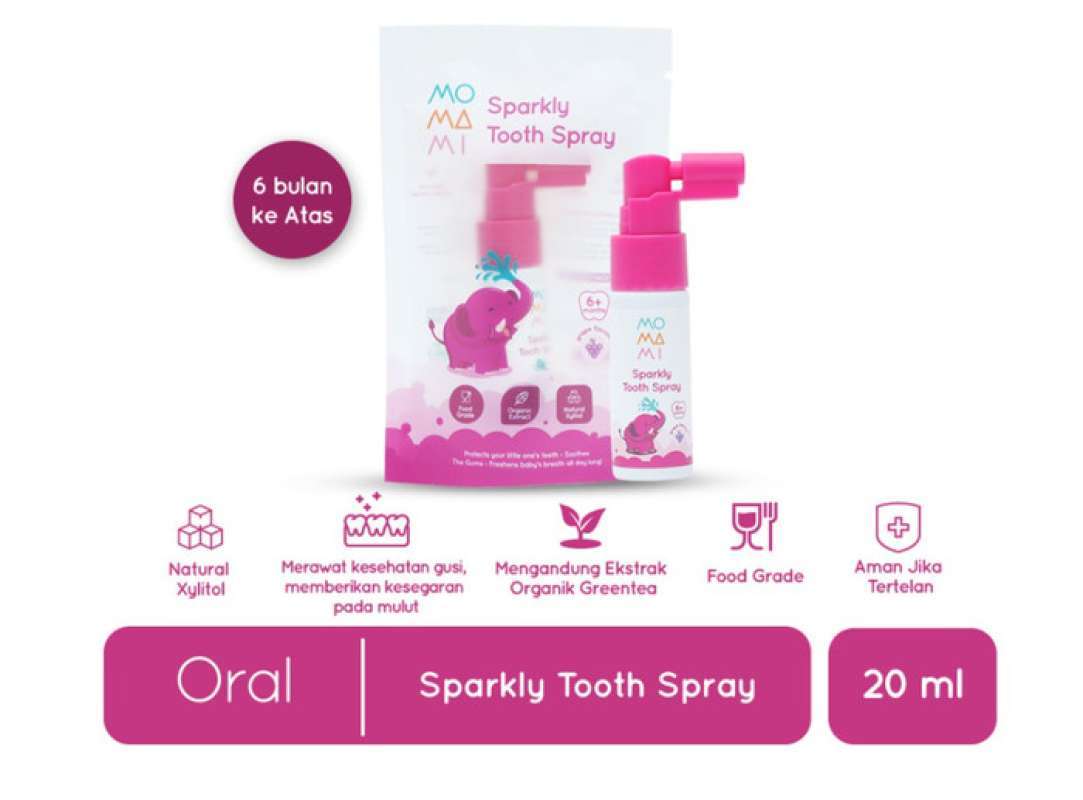 Promo Momami Sparkly Tooth Spray 20Ml Diskon 23% di Seller Meedina ...