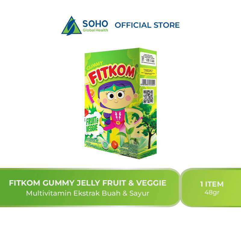 Promo Fitkom Gummy Jelly Fruit & Veggie - 48g Diskon 25% di Seller ...