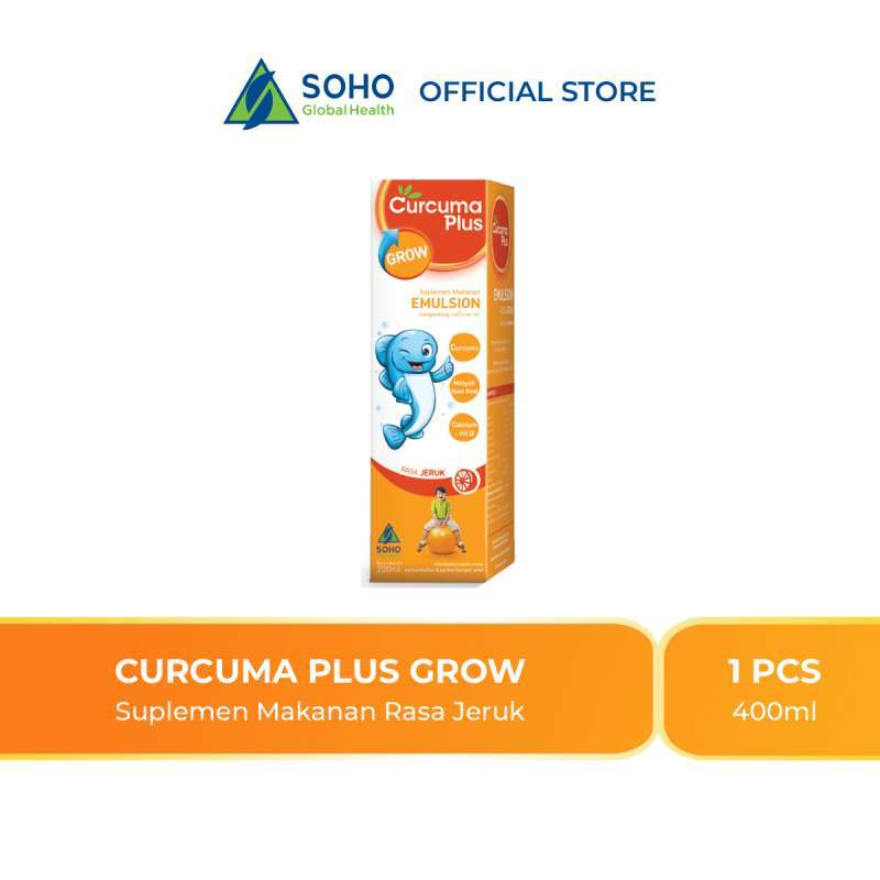 Jual Curcuma Plus Grow Emulsion Suplemen Makanan Rasa Jeruk 400ml Di ...