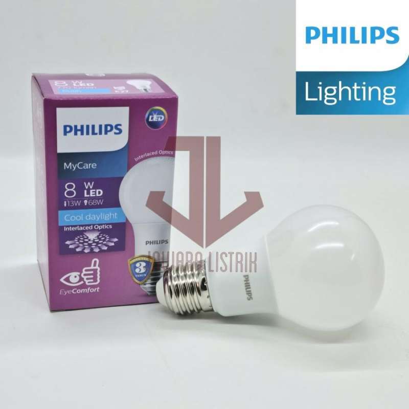 Jual PHILIPS LAMPU LED BULB 8W 8 W WATT PUTIH /KUNING / NATURAL 4000k ...
