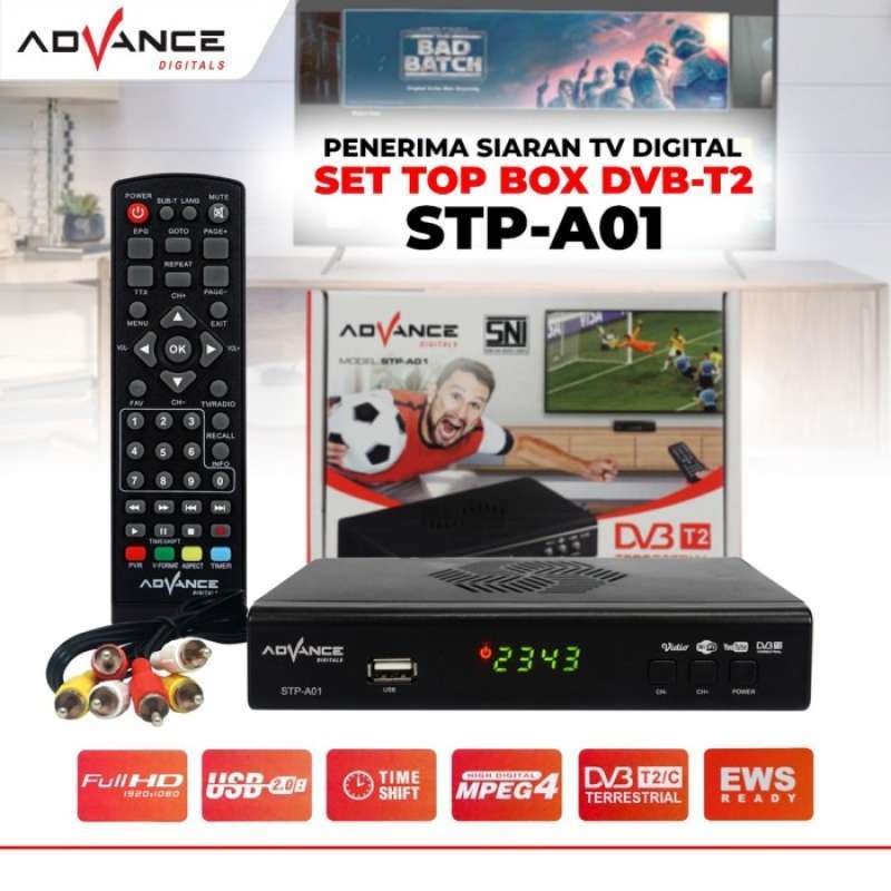 Jual Set Top Box Stb Advance Stp Ao1 V3 Dvb-T2 Receiver Sinyal Tv Digital - Multicolor di Seller ...
