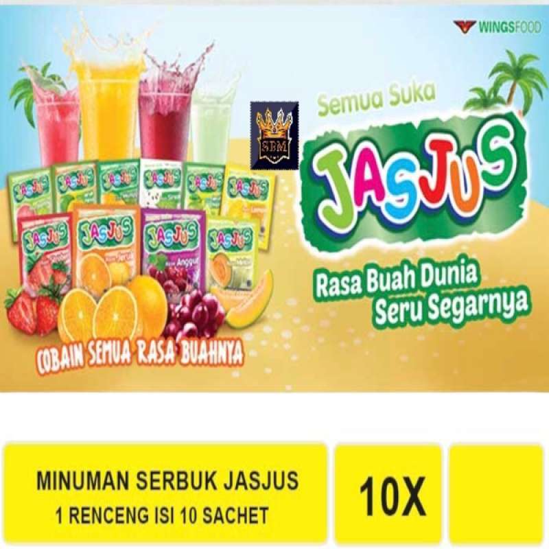 Jual SBM ~ JASJUS MINUMAN INSTAN SERBUK ANEKA RASA apa 1 RENCENG ISI 10 ...