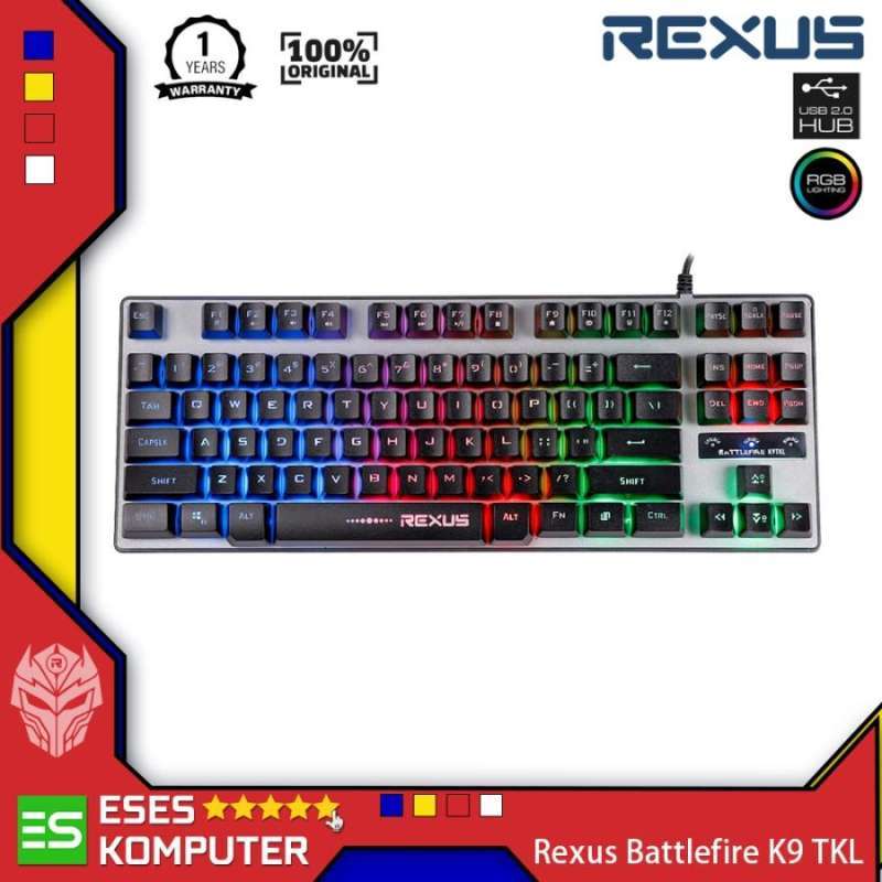 Jual Keyboard Rexus Battlefire K9 TKL RGB | Keyboard Gaming di Seller ...