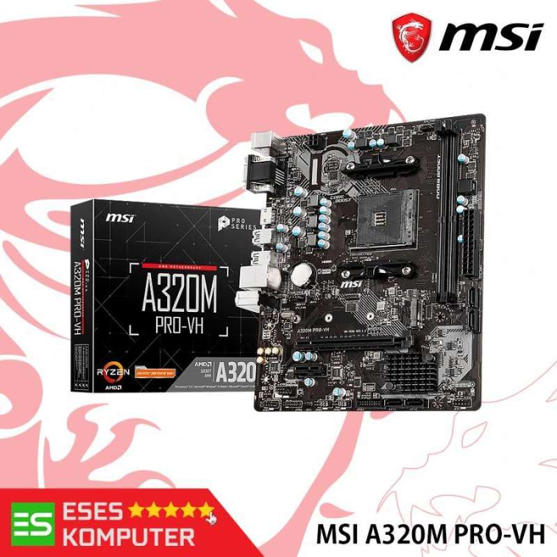 Jual Motherboard Msi A320m Pro Vh (am4, Amd Promontory A320, Ddr4, Usb3 ...