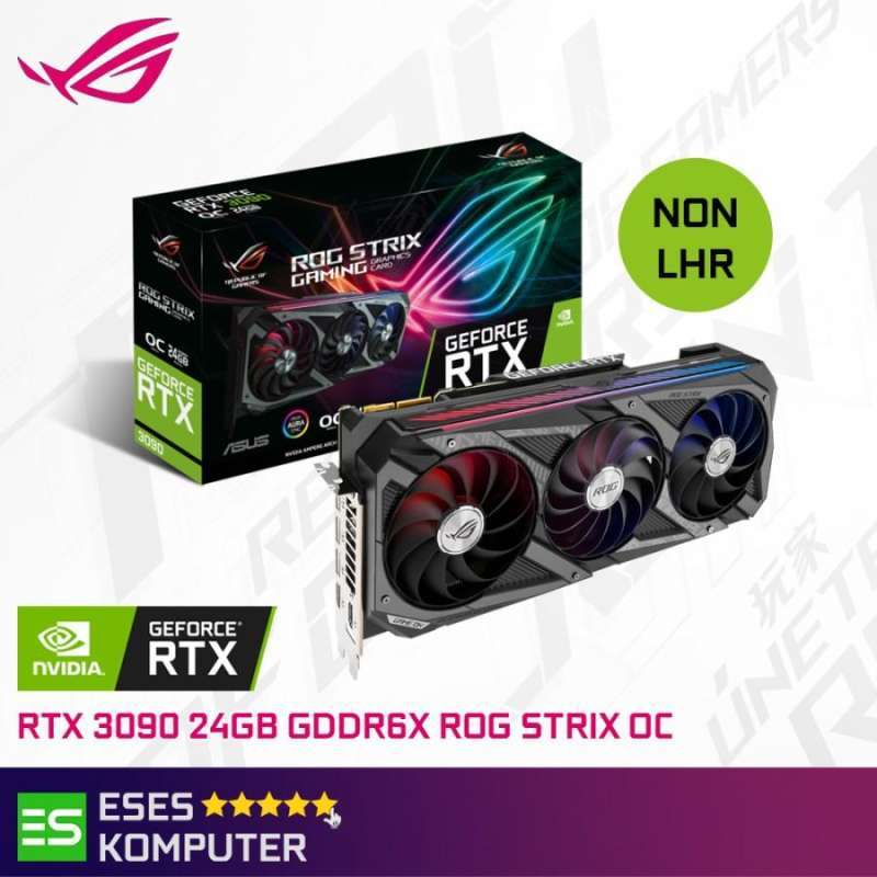 Jual Vga Asus Geforce Rtx 3090 Rog Strix Oc - 24gb Gddr6x - Ampere Di Seller Eses Komputer - Jl ...