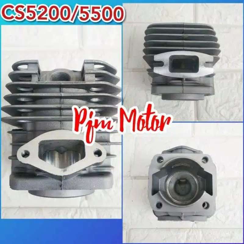 Promo Cylinder Block Blok Komplit Mesin chainsaw Sinso Mini 5200 5500 ...
