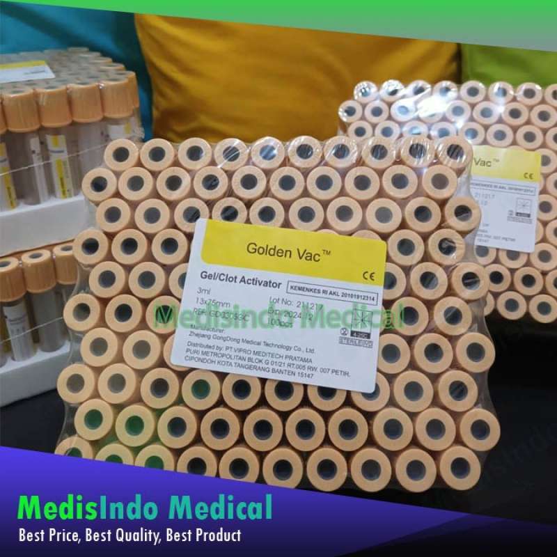 Promo Tabung Vacutainer Gel Activator 3ml Merk Golden Vac | Sst Gv Isi ...