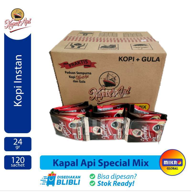 Promo Kapal Api Special Mix 23 G [120 Sachet/ 1 Karton] Diskon 19% Di ...