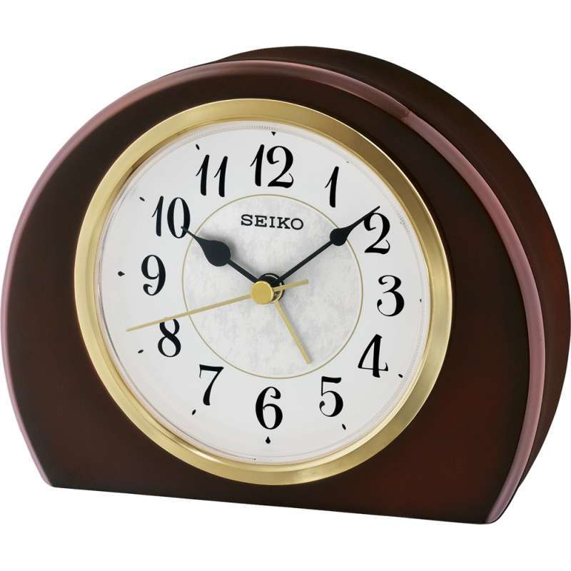 Promo Jam Meja SEIKO QXE-054B Original Wooden Beep Alarm Mantle Clock ...