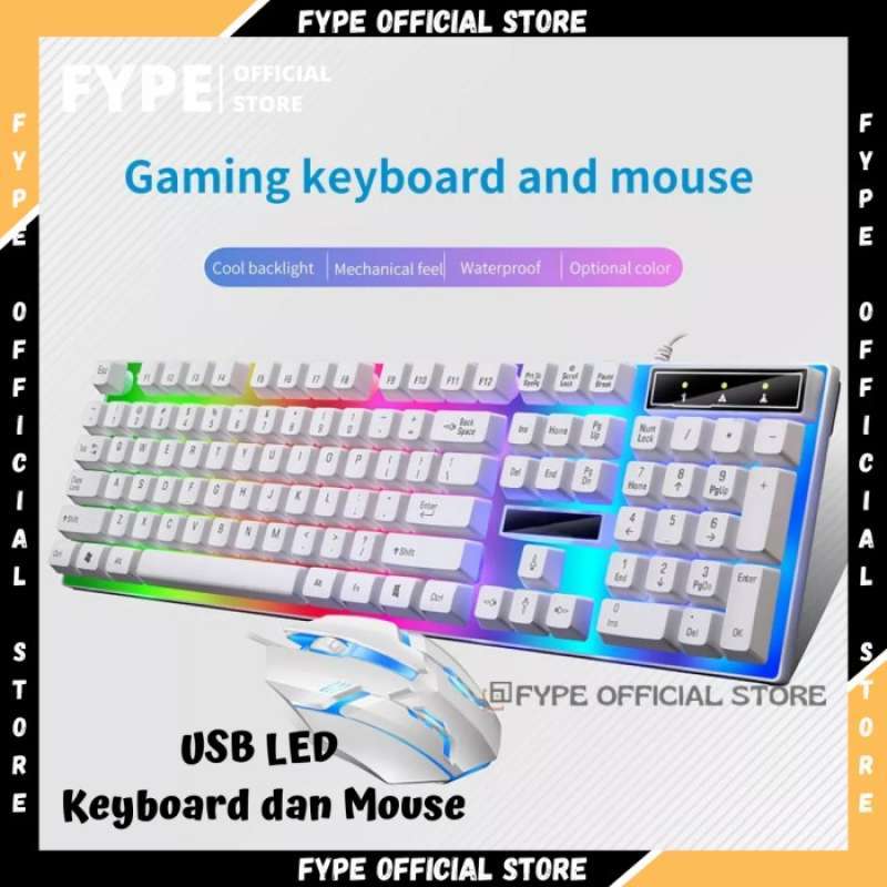 Jual Keyboard Mouse Gaming Full Set Led Rgb Waterproof For Pc Laptop Di ...