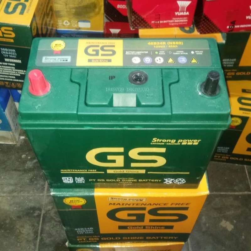 Jual BEST SALE AKI ACCU GS KERING MF GOLD SHINE 12V NS60 45AH (45-AMPER) 46B24R di Seller Store ...