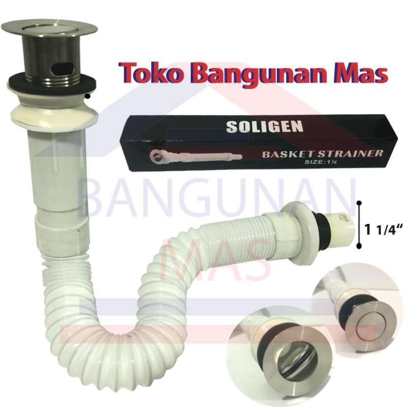 Promo SIFON AFUR Tarik Angsa Fleksibel Soligen Afur Wastafel Fleksibel ...