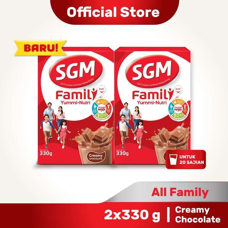 Jual Sgm Family Yummi Nutri Creamy Chocolate Susu Keluarga 690gr X 2 Di Seller 3clipse Store ...