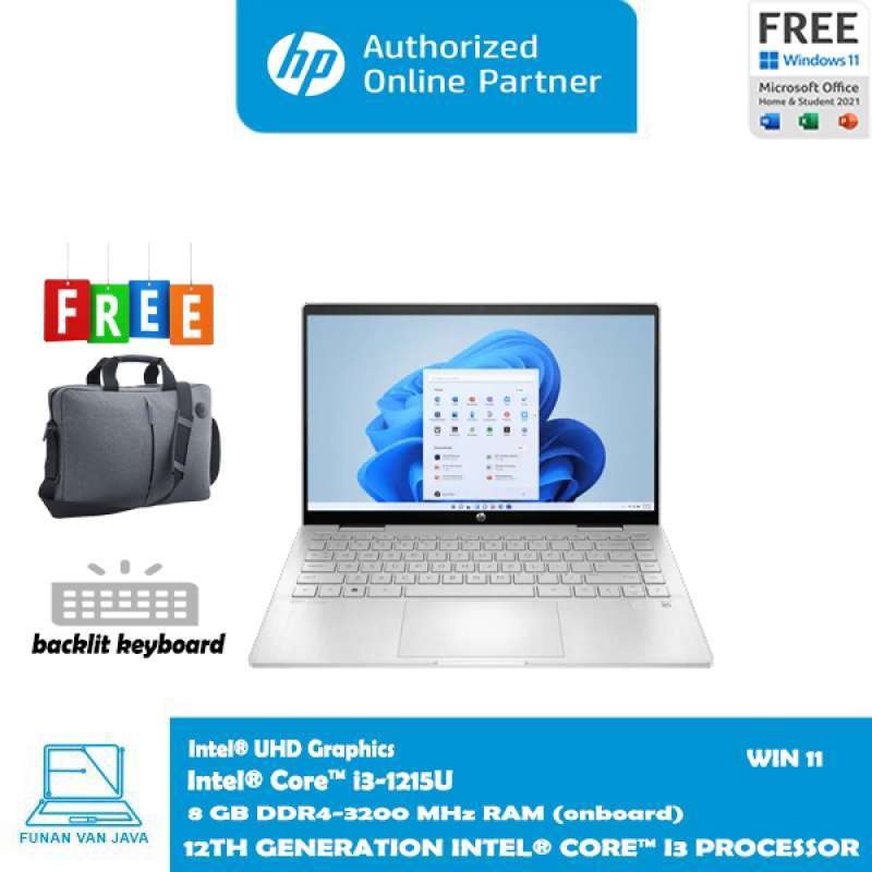 Jual CNC-LAPTOP HP Pavilion x360 14-EK0113TU i3-1215U/8GB/512GB SSD/WIN ...