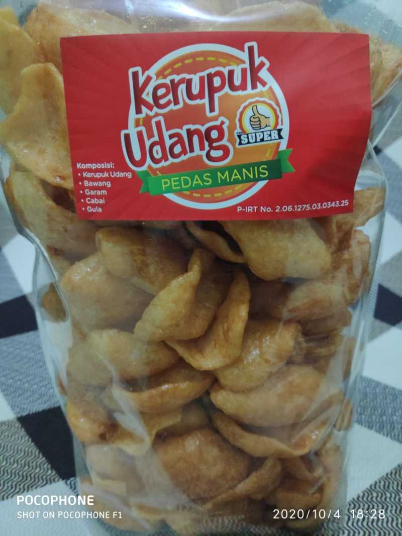 Jual Kerupuk udang SUPER rasa pedas manis Rasa Mantul isi 500 gram di ...