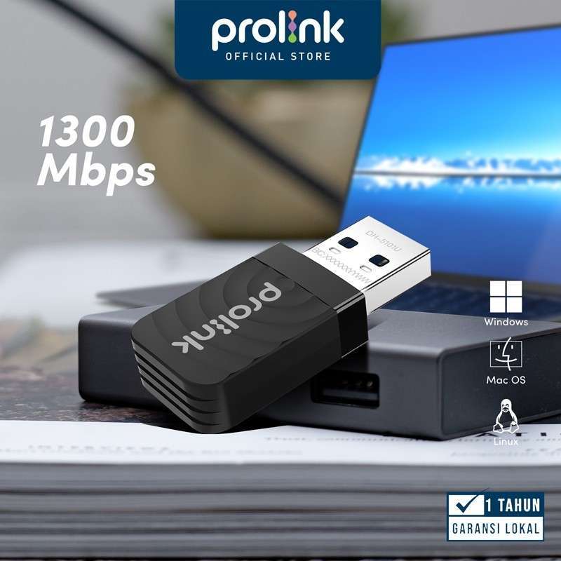 Jual Prolink AC1300 USB Wifi Adapter | Wireless Dual-Band Dongle | DH5101U di Seller METRIX SHOP ...