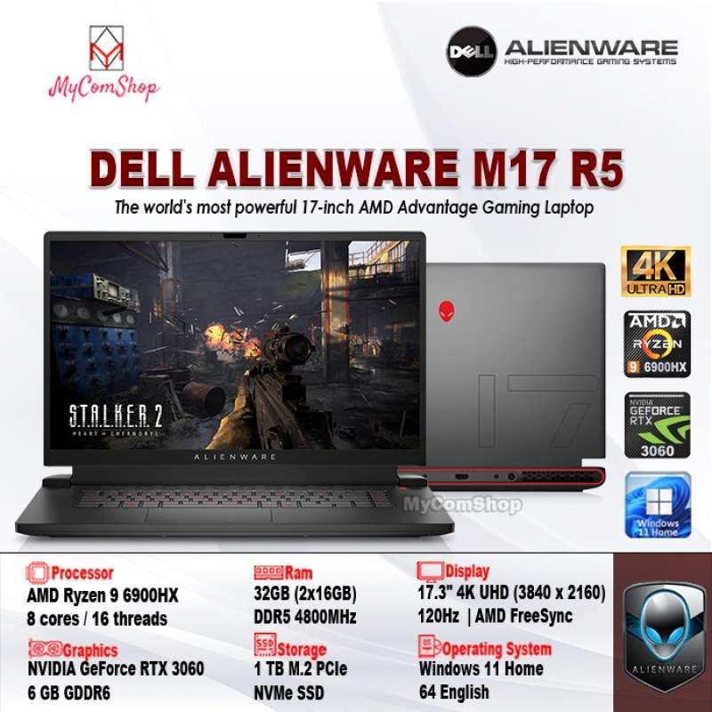 Jual Dell Alienware M17 R5 Ryzen 9 6900hx 32gb 1tb Ssd Rtx 3060 6gb 17 ...