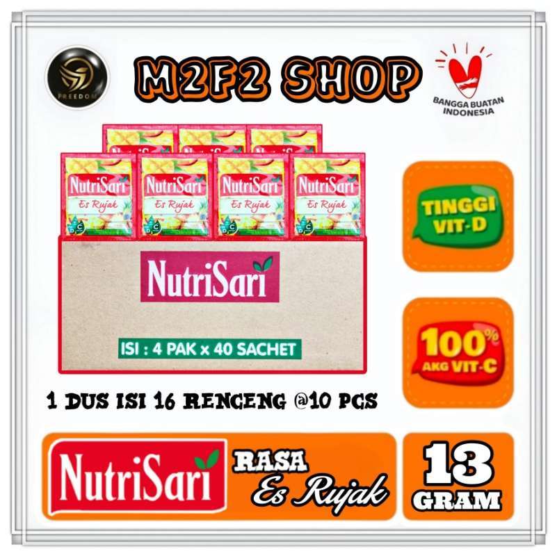 Promo NutriSari Minuman Serbuk Es Rujak Sachet - 13 gr (Kemasan Karton ...