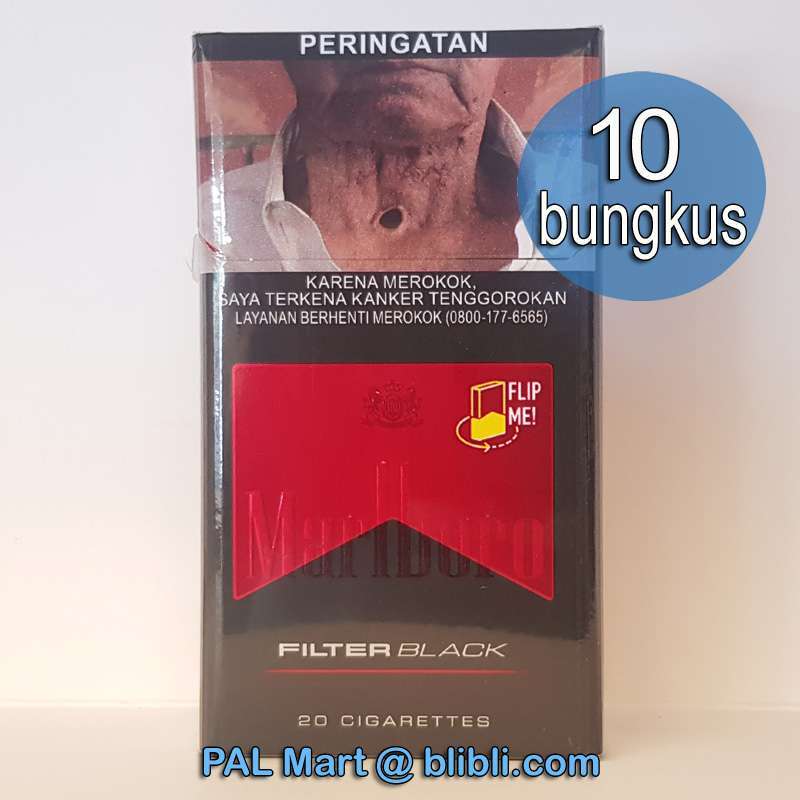 Jual Rokok MARLBORO FILTER BLACK 20 batang [1 slof / 10 bungkus] di ...