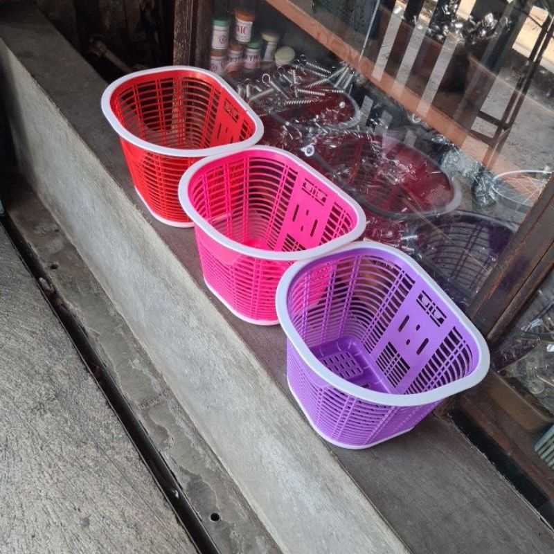 Jual Keranjang Kranjang Sepeda Anak Kecil warna pink merah muda hijau ...