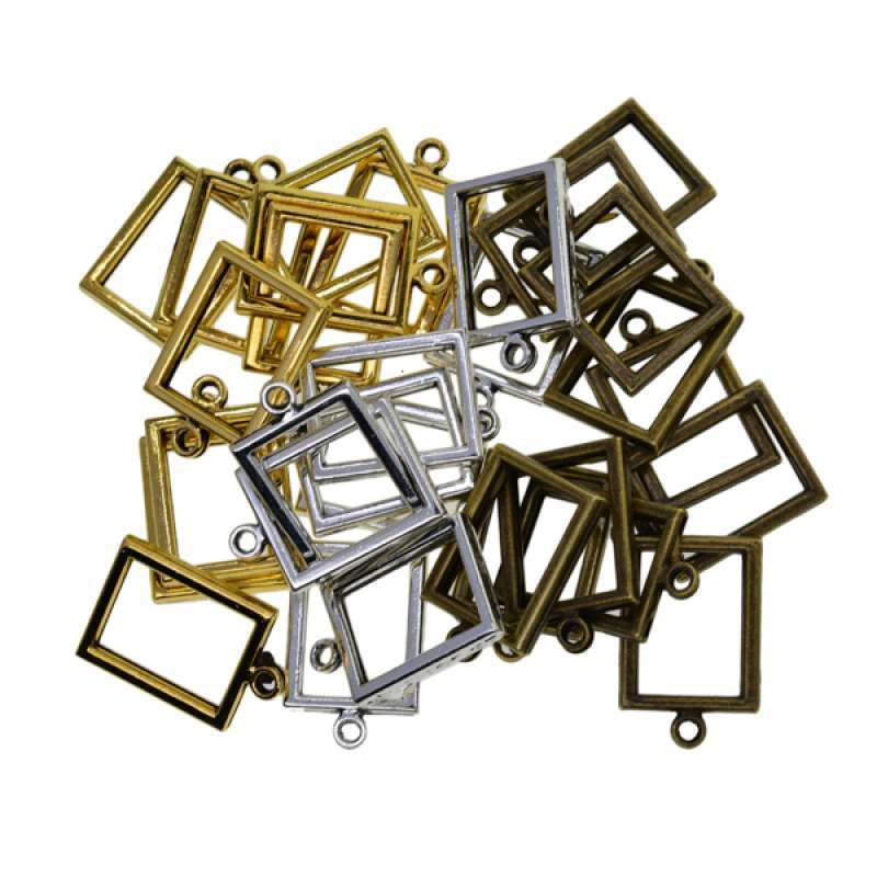 Promo Antique Silver /Bronze /Golden Blank Charm Setting Tray Jewelry ...