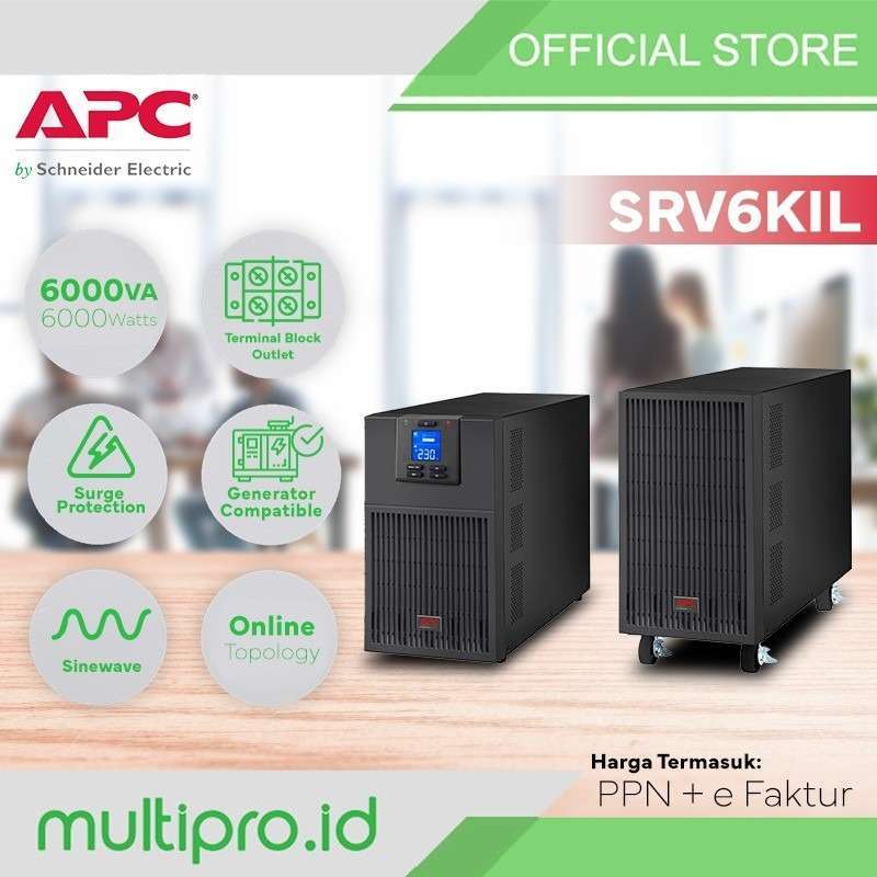 Jual UPS APC 6kva 6000VA 6000WATT SRV6KIL SRV6000 EASY UPS ONLINE Ext. Bat di Seller MULTIPRO.ID ...