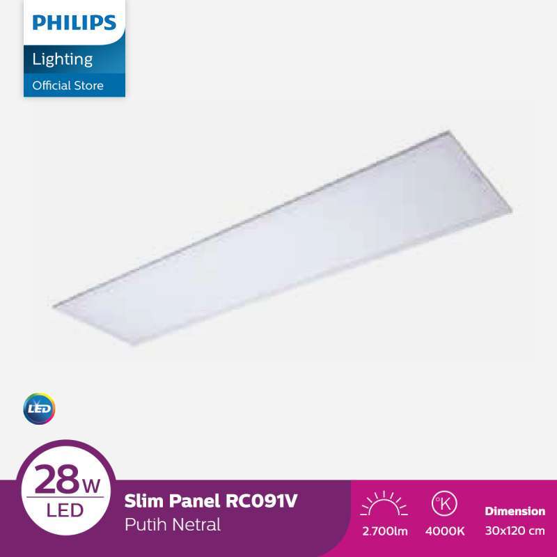Jual Philips Slim Panel Rc091v Led27s/840 28w 4000k Di Seller Philips Smart Lighting Official ...