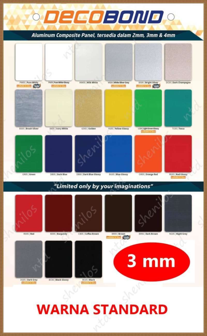 Promo Decobond Aluminium Composite Panel Acp Tebal 2Mm 3Mm 4Mm Diskon ...