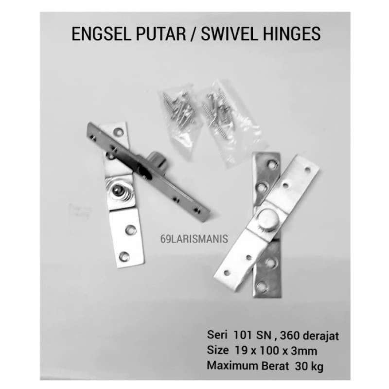 Promo Engsel Putar / Swivel Hinges 101 Sn, 360 Derajat. Size 19X100X3Mm ...