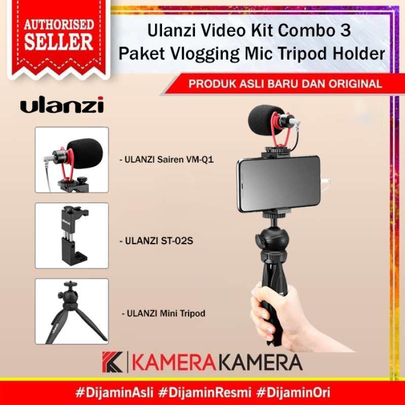 Jual KameraKamera Ulanzi Video Kit Combo 3 Paket Vlog buat Vlogging Mic Tripod Holder di Seller ...