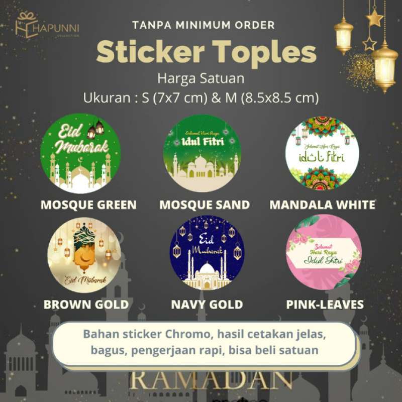 Jual Sticker Lebaran Stiker Toples Bulat untuk Box Hampers Idul Fitri ...