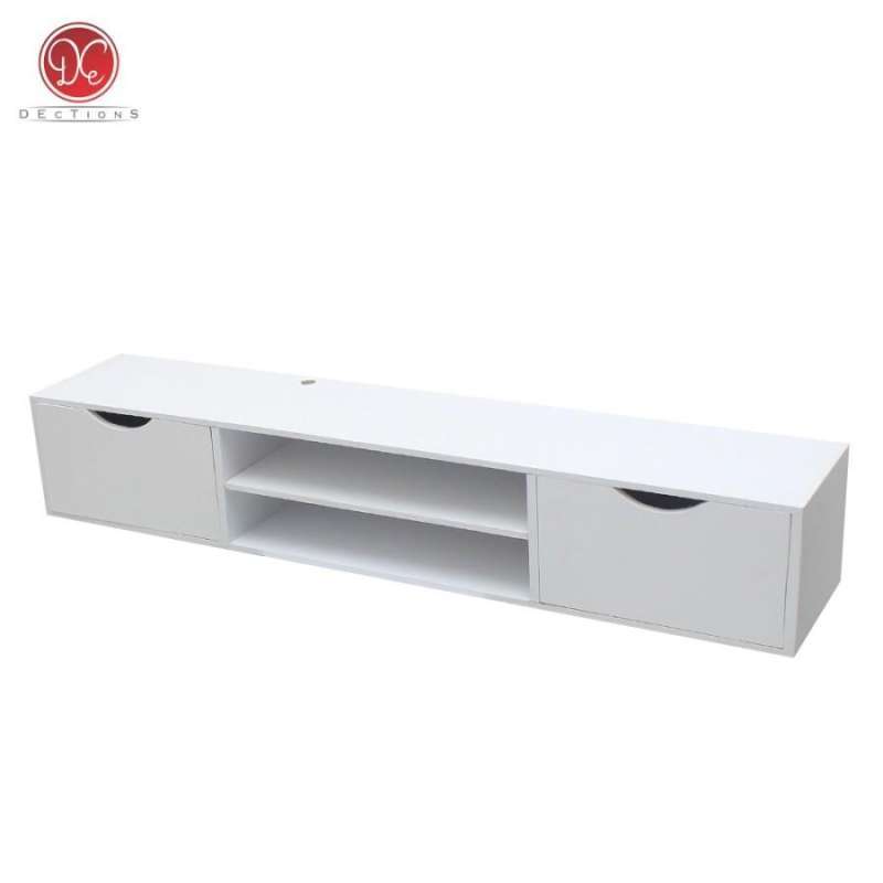 Promo Rak Tv Dinding Minimalis 2 Laci Meja Tv Gantung Aesthetic 100x20 ...