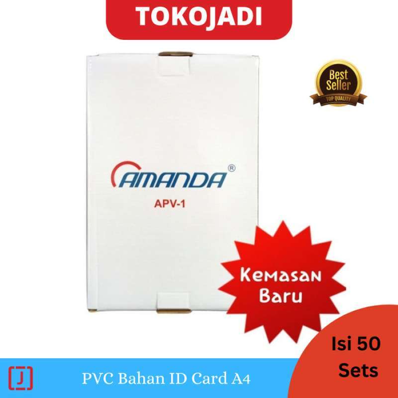 Promo Kertas PVC Bahan ID Card Instan 50 Set Merk Amanda Diskon 23% di ...