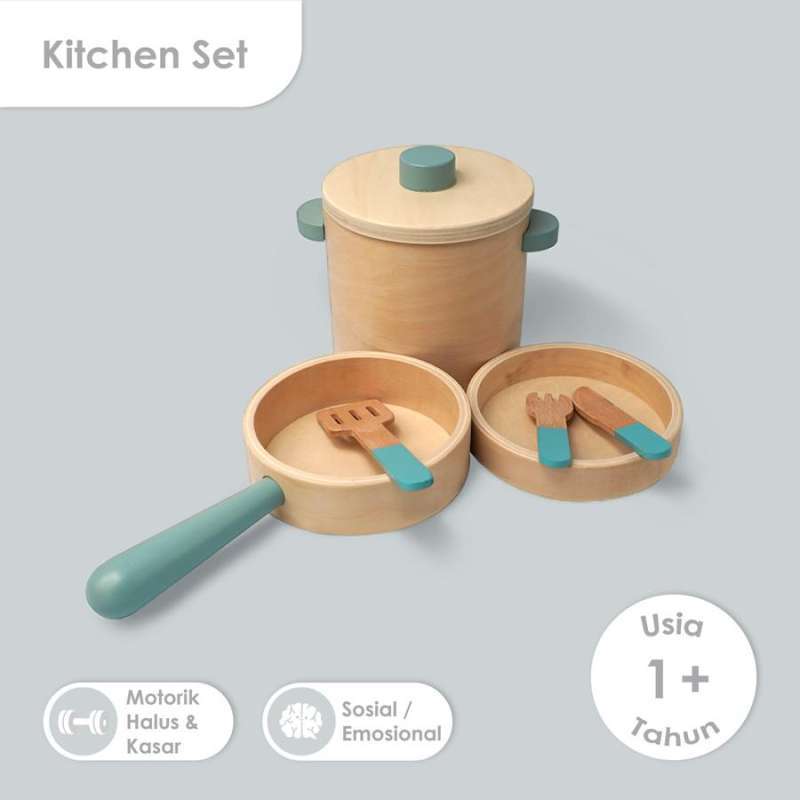 Jual Learning Time Wooden Kitchen Set Mainan Alat Dapur Anak Usia 1 ...