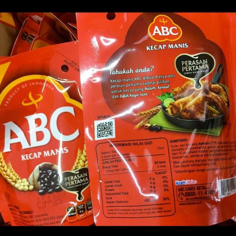 Jual Kecap Manis ABC Kemasan Pouch 60 ml - Perasan Pertama Kaya Rasa di ...