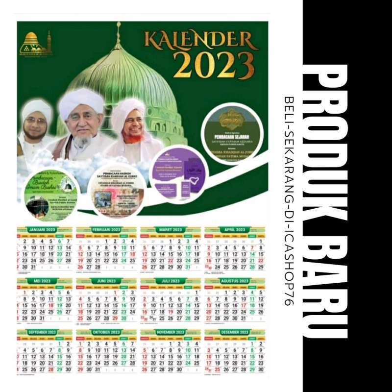 Jual KALENDER 2023 A3 MAJELIS RASULULLAH SAW NISA / Kalender MR di ...