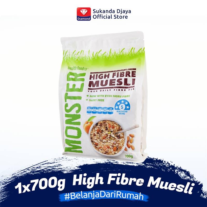 Promo Monster Muesli Hi Fibre Muesli Oatmeal [700 g] Diskon 7% di ...