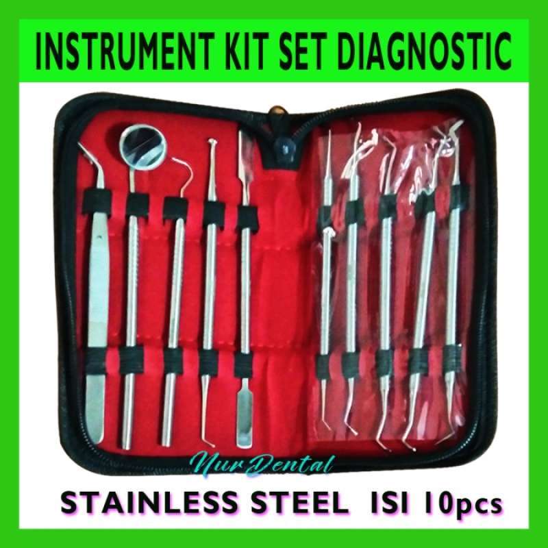 Jual Dental Instrument Instrumen Kit Set Diagnostic Stainless Steel Di ...