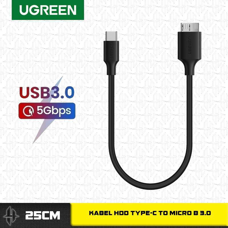 Jual UGREEN 90995 Kabel Data Type-C To Micro USB 3.0 HDD Hard Disk ...