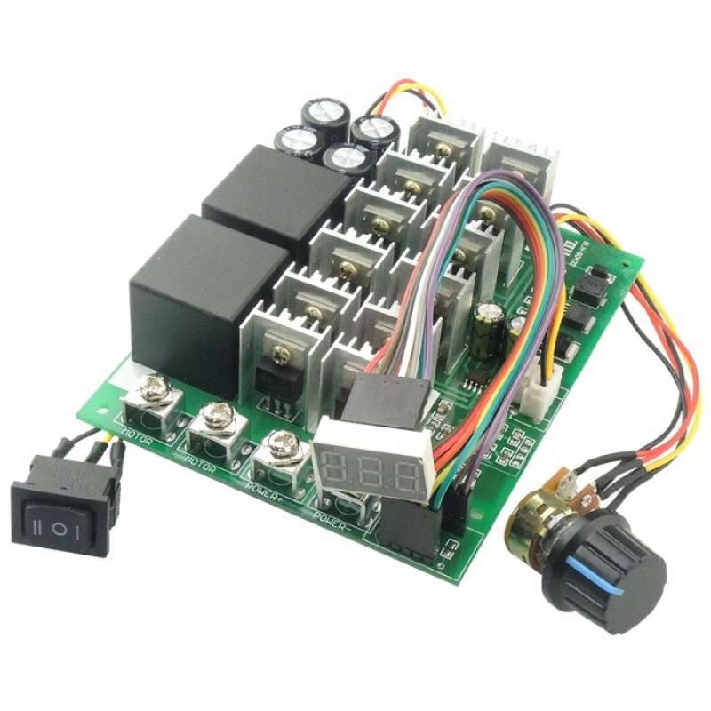 Promo DC Motor Speed Controller Display 3000W 10-55V 12V 24V 60A PWM ...