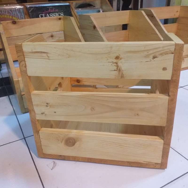 Promo Kotak Kayu / Wooden Crate / Box Display Piringan Hitam Diskon 23% ...