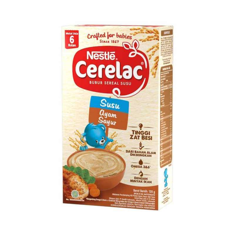 Jual Nestle Bubur Bayi Cerelac Probiotik Tim Ayam & Sayur 120 Gram di ...