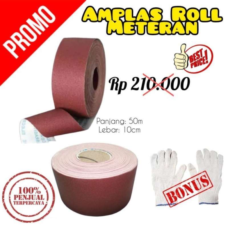 Promo Amplas Meteran Grit 60,80,100,120,150,180,240,320,400 Diskon 23% di Seller BERKAH RAMAI ...