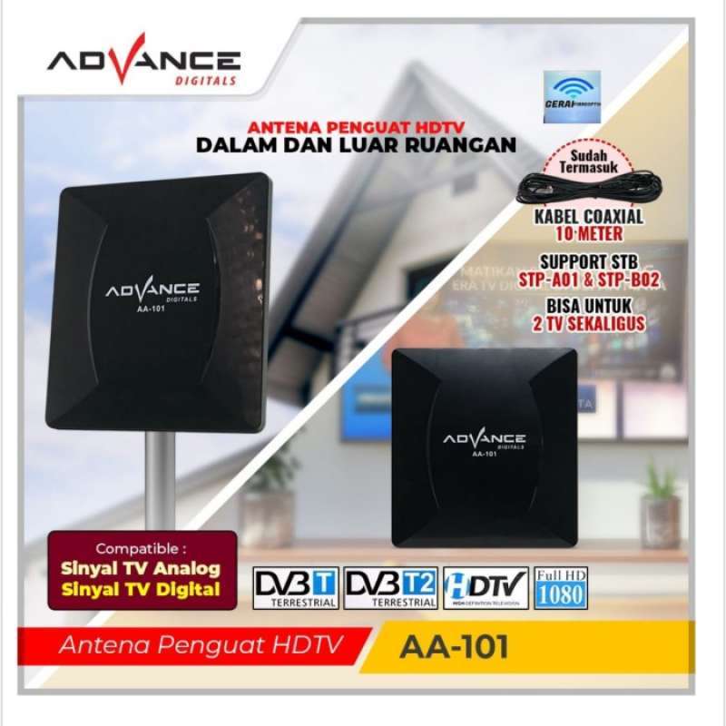 Promo Antene TV Digital ADVANCE AA _ 101 Indor Outdor Digital Analog Diskon 33% di Seller Alfira ...